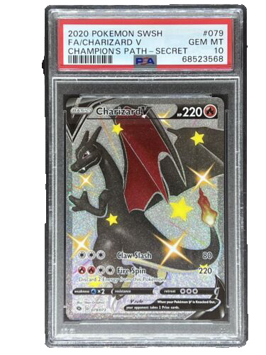 2020 POKEMON SWORD & SHIELD CHAMPION'S PATH #079 FA/CHARIZARD V CHAMPI ...